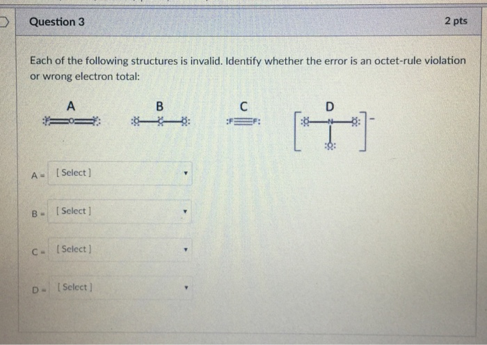 Solved: Each Of The Following Structures Is Invalid. Ident... | Chegg.com Solved: Each Of The Following Structures Is Invalid. Ident... | Chegg.com