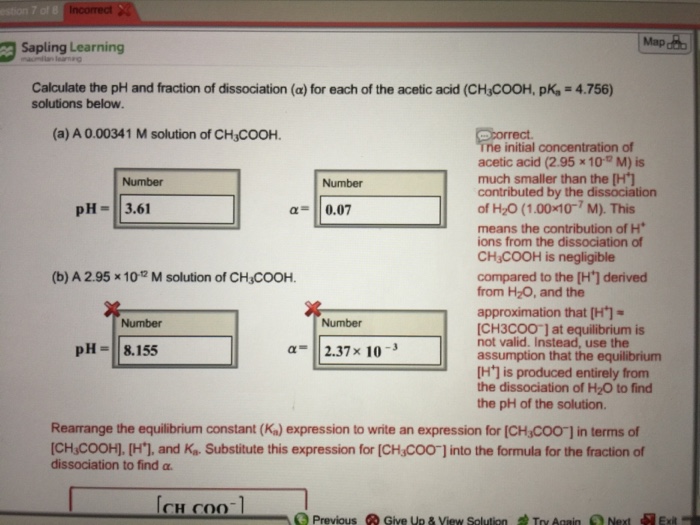 Solved: Map D Sapling Learning Calculate The PH And Fracti... | Chegg.com Solved: Map D Sapling Learning Calculate The PH And Fracti... | Chegg.com