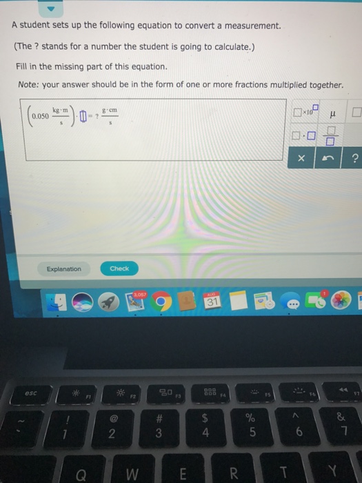 Solved: A Student Sets Up The Following Equation To Conver... | Chegg.com Solved: A Student Sets Up The Following Equation To Conver... | Chegg.com
