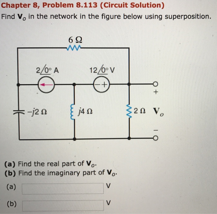 Solved Chapter 8 Problem 8 113 Circuit Solution Find V