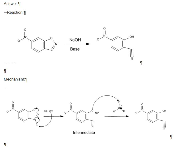 For The Kemp Elimination Reaction, Using NaOH As ... | Chegg.com For The Kemp Elimination Reaction, Using NaOH As ... | Chegg.com