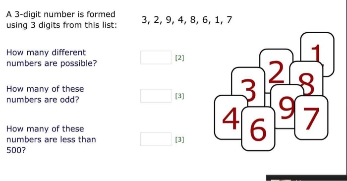 A 3 digit Number Is Formed Using 3 Digits From Thi Chegg