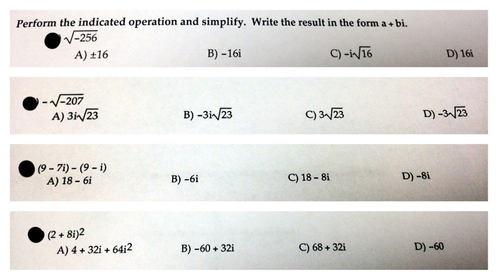 Perform The Indicated Operation And Simplify Write