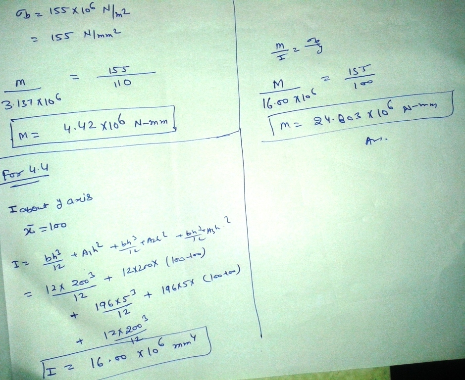 (Solved) - Solve Prob. 4.3, assuming that the wide-flange beam is bent ... (Solved) - Solve Prob. 4.3, assuming that the wide-flange beam is bent ...