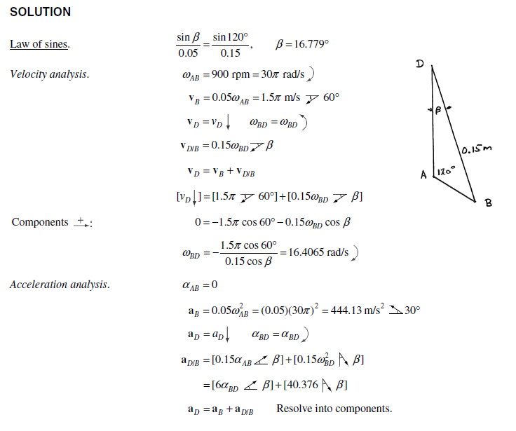 (Solved) - Knowing that crank AB rotates about point A. Knowing that ... (Solved) - Knowing that crank AB rotates about point A. Knowing that ...