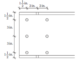 A channel section C 9 × 20 has the bolt pattern shown in F... | Chegg.com