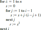 Solved For the algorithm segment, assume that n is a | Chegg.com