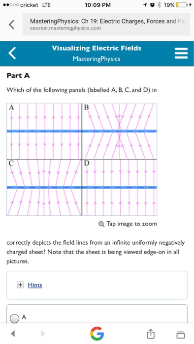 Solved: Eooo Cricket LTE 10:09 PM 10 19% D + MasteringPhys... | Chegg.com