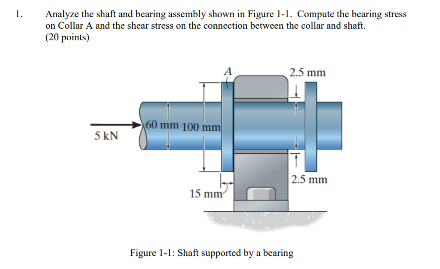 Solved: Alyze The Shaft And Bearing Assembly Shown In Figu... | Chegg.com