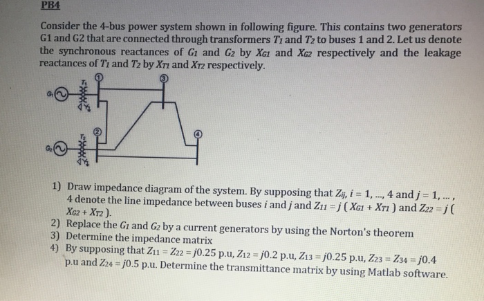 Solved: Consider The 4-bus Power System Shown In Following... | Chegg.com