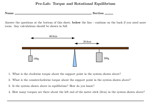Solved: Torque And Rotational Equilibrium Theory Torque Is... | Chegg.com