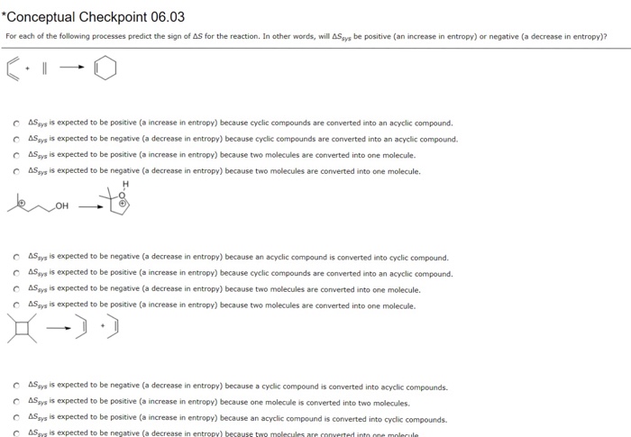 Solved For each of the following processes predict the sign | Chegg.com