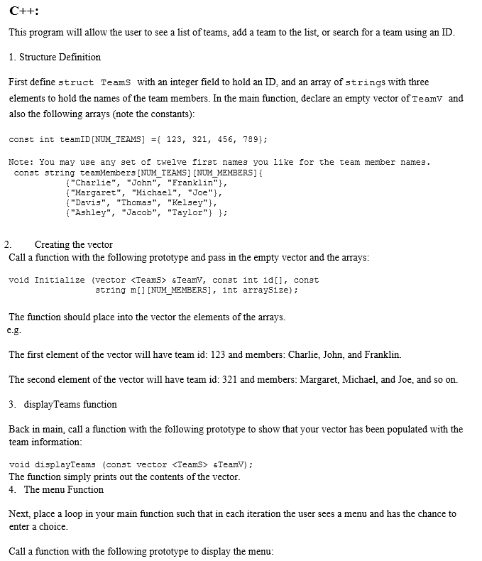 Solved This Program Will Allow The User To See A List Of