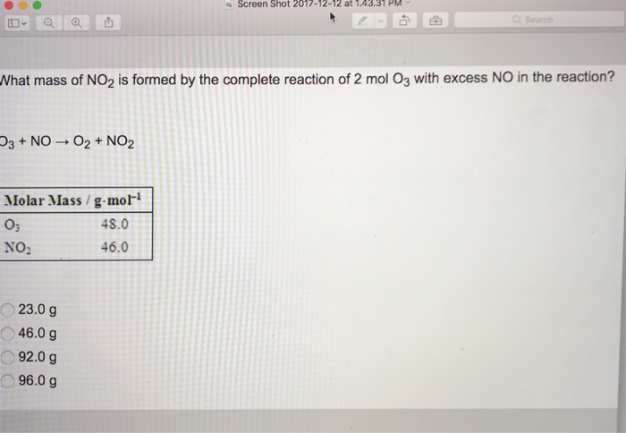 Solved Screen Shot 2017-12-12 at 1.43.31 PM Se What mass of | Chegg.com