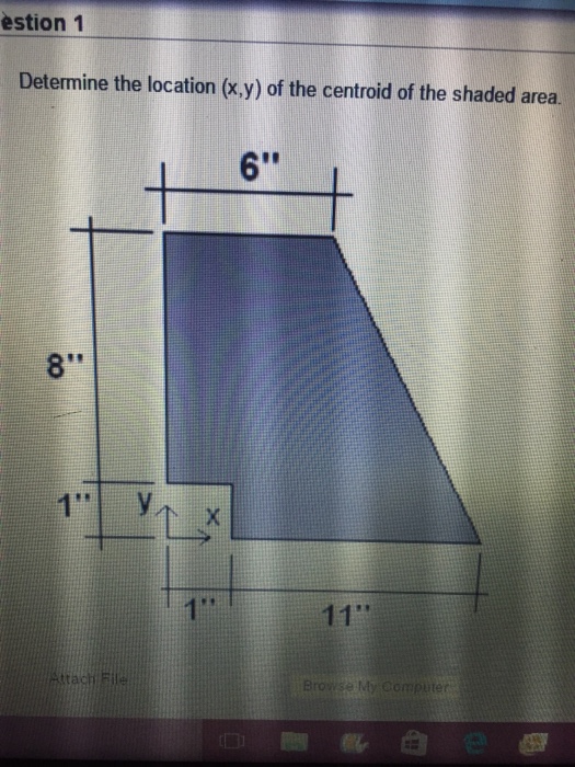Solved: Determine The Location (x, Y) Of The Centroid Of T... | Chegg.com