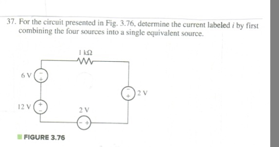 Solved 37. For the circuit presented in Fig. 3.76, determine | Chegg.com