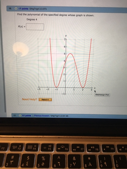 Solved: 16., 1 Points SAgTrig4 33073. + Find The Polynomia... | Chegg.com