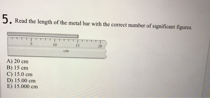 Solved Read the length of the metal bar with the correct | Chegg.com