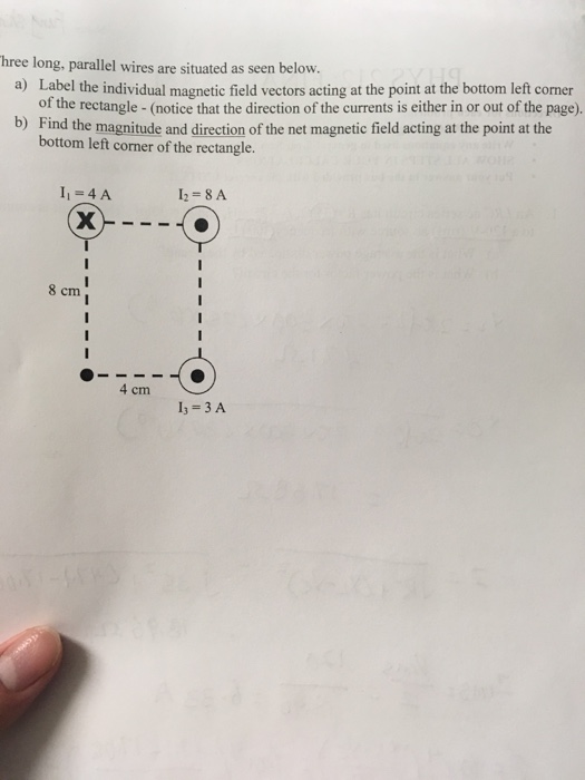 Solved a) Label the individual magnetic field vectors acting | Chegg.com
