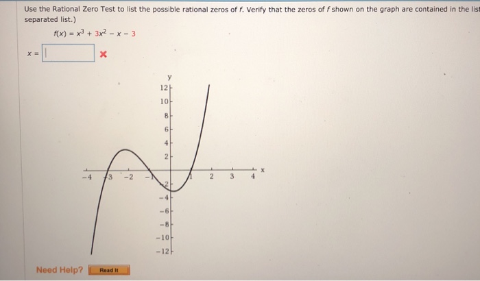 Solved Use the Rational Zero Test to list the possible | Chegg.com
