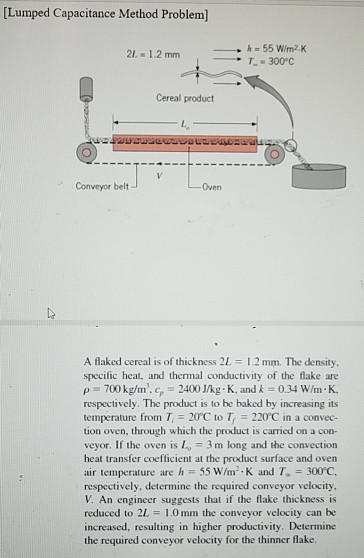 Solved Lumped Capacitance Method Problem) 21, . 1.2 mmm | Chegg.com