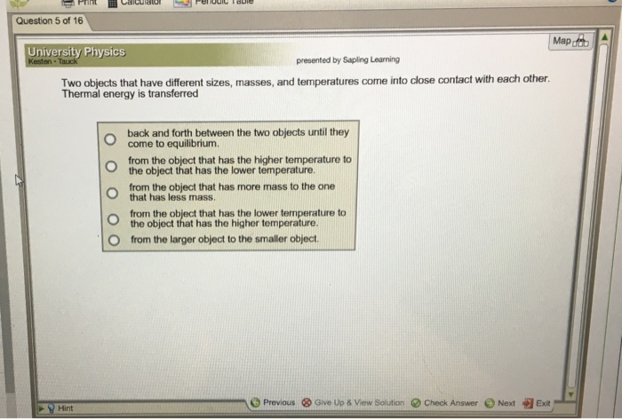 Solved Two Objects That Have Different Sizes Masses And 3274