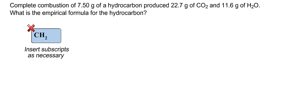 Solved Complete combustion of 7.50 g of a hydrocarbon | Chegg.com