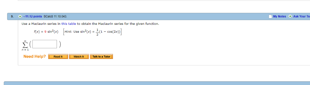 Solved Notes Ask Your Te 9 11 12 Points Scalc8 11 10 043