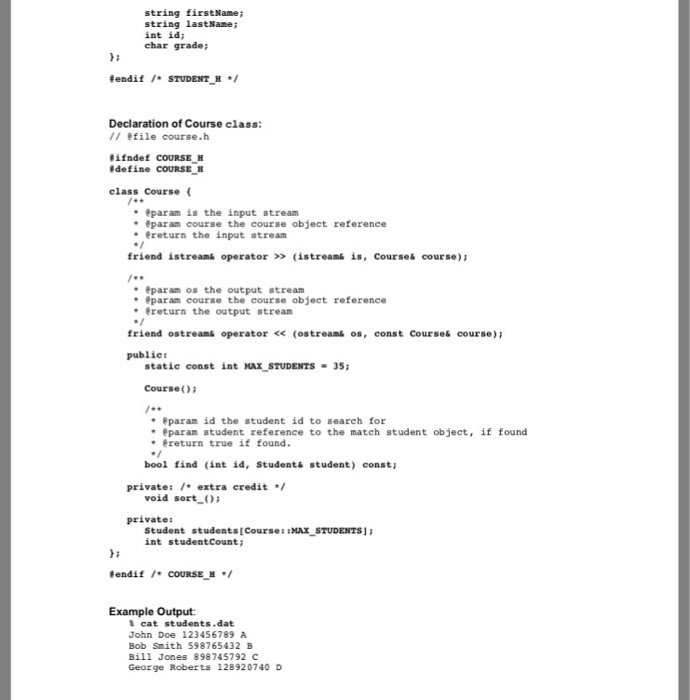 Solved Objectives: Class Association and operator | Chegg.com