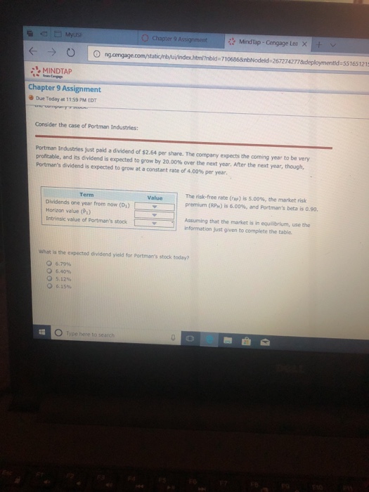 Solved: Myus ?Chapter 9 Assignrment Mindlap.. Cengage Lea×... | Chegg.com