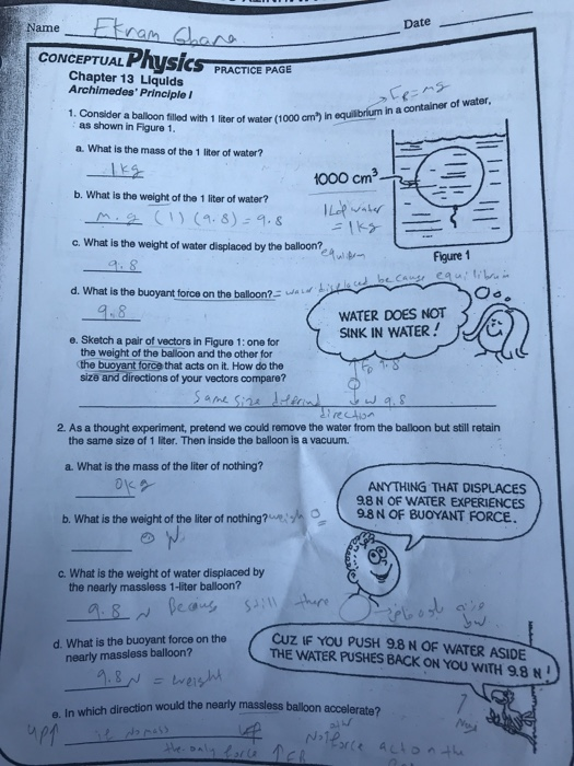 Solved Name an dane Date CONCEPTUAL PRACTICE PAGE Chapter 13 | Chegg.com