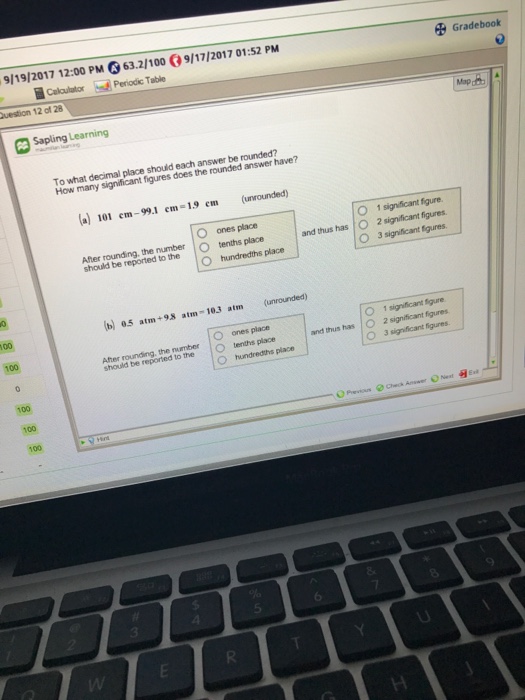 Solved: /19/2017 12:0o PM 63.2/100 9/17/2017 01:52 PM Grad... | Chegg.com