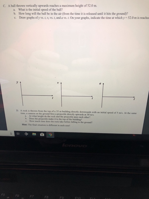 Solved: V. 1D Motion And Free Fall Practice In Your Soluti... | Chegg.com