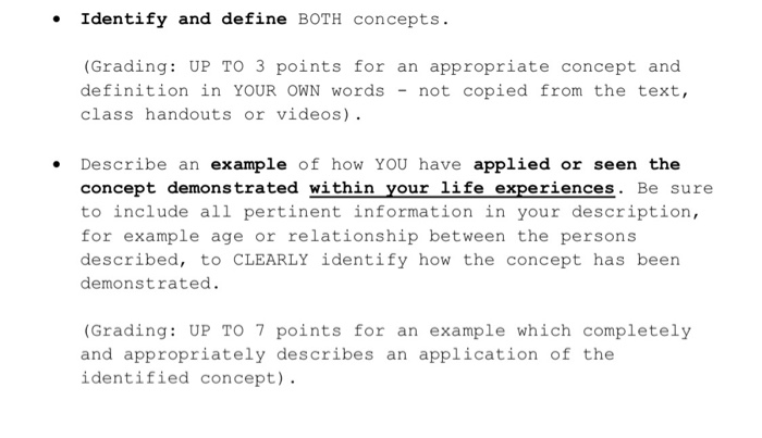 Identify and define BOTH concepts. (Grading: UP TO 3 | Chegg.com