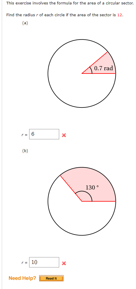 Solved This exercise involves the formula for the area of a | Chegg.com