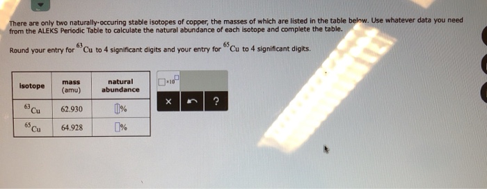 Solved: There Are Only Two Naturally-occuring Stable Isoto... | Chegg.com