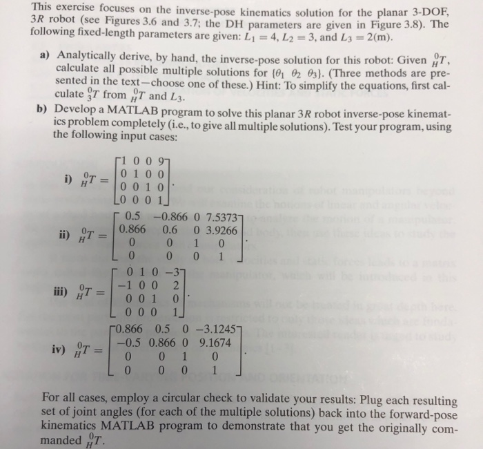 Solved: This Exercise Focuses On The Inverse-pose Kinemati... | Chegg.com