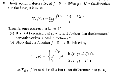 The Directional Derivative Of F : In The Direction ... | Chegg.com
