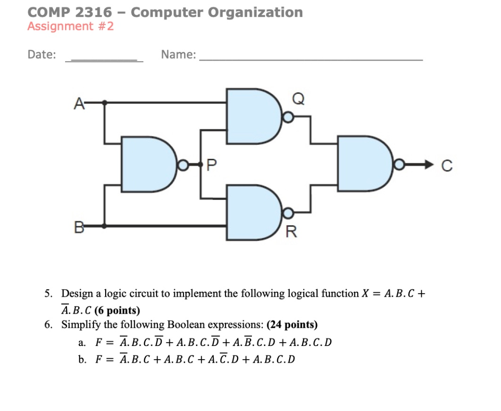 Solved COMP 2316 -Computer Orgahization Assignment #2 Date:- | Chegg.com