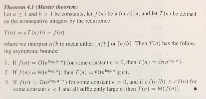 Solved Master theorem. I don’t understand the epsilon part | Chegg.com