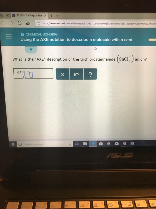 Solved Chemical Bonding Using The Axe Notat