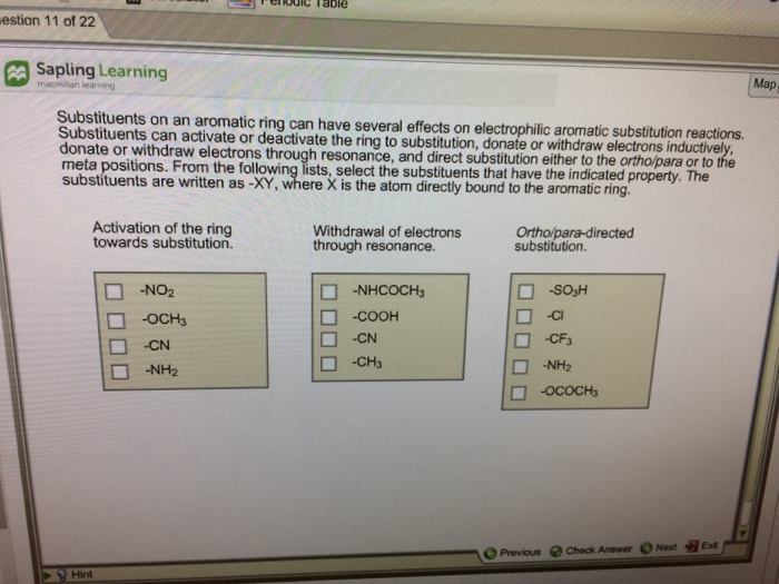 Solved: Estion 11 Of 22 Sapling Learning Map Macmillan Lea... | Chegg.com