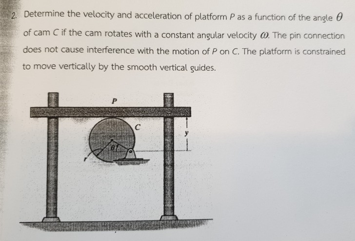 Solved 2 Determine the velocity and acceleration of platform | Chegg.com