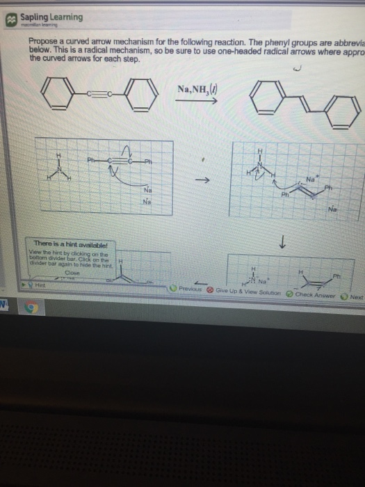 Solved: Sapling Learning Propose A Curved Arrow Mechanism ... | Chegg.com