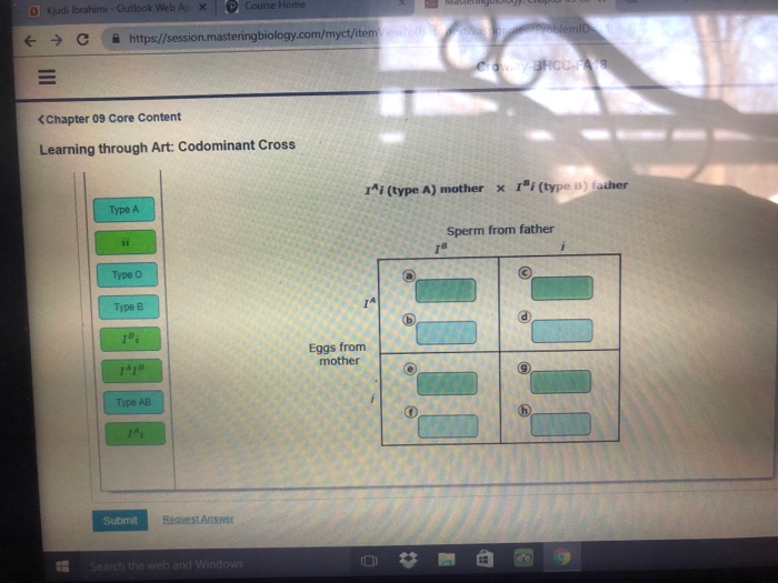 Solved: 0 Kjudi Lbrahimi-Outlook Web Ap XCourse Home С Htt... | Chegg.com