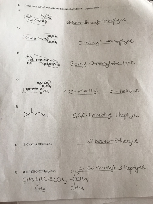 Solved: What Is The IUPAC Name For The Molecule Shown Below? | Chegg.com
