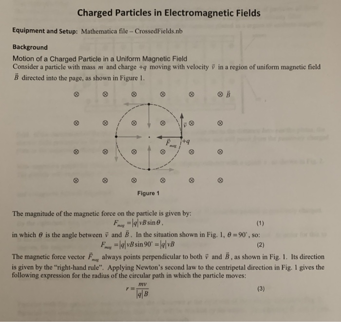 Solved: Charged Particles In Electromagnetic Fields Equipm... | Chegg.com