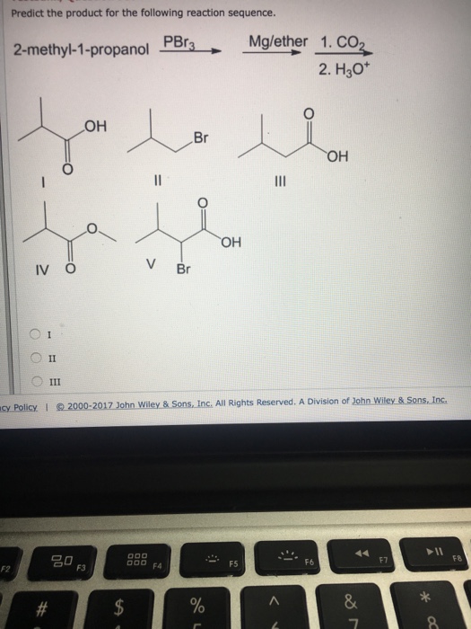 Solved: Predict The Product For The Following Reaction Seq... | Chegg.com