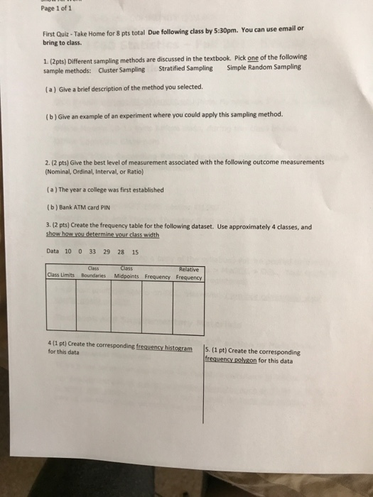 Solved: Different Sampling Methods Are Discussed In The Te... | Chegg.com