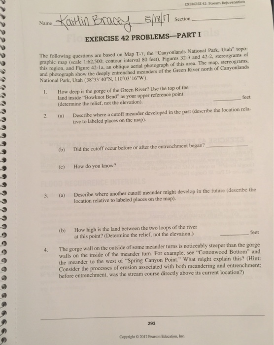 Solved: Section Name EXERCISE 42 PROBLEMS-PARTI The Follow... | Chegg.com